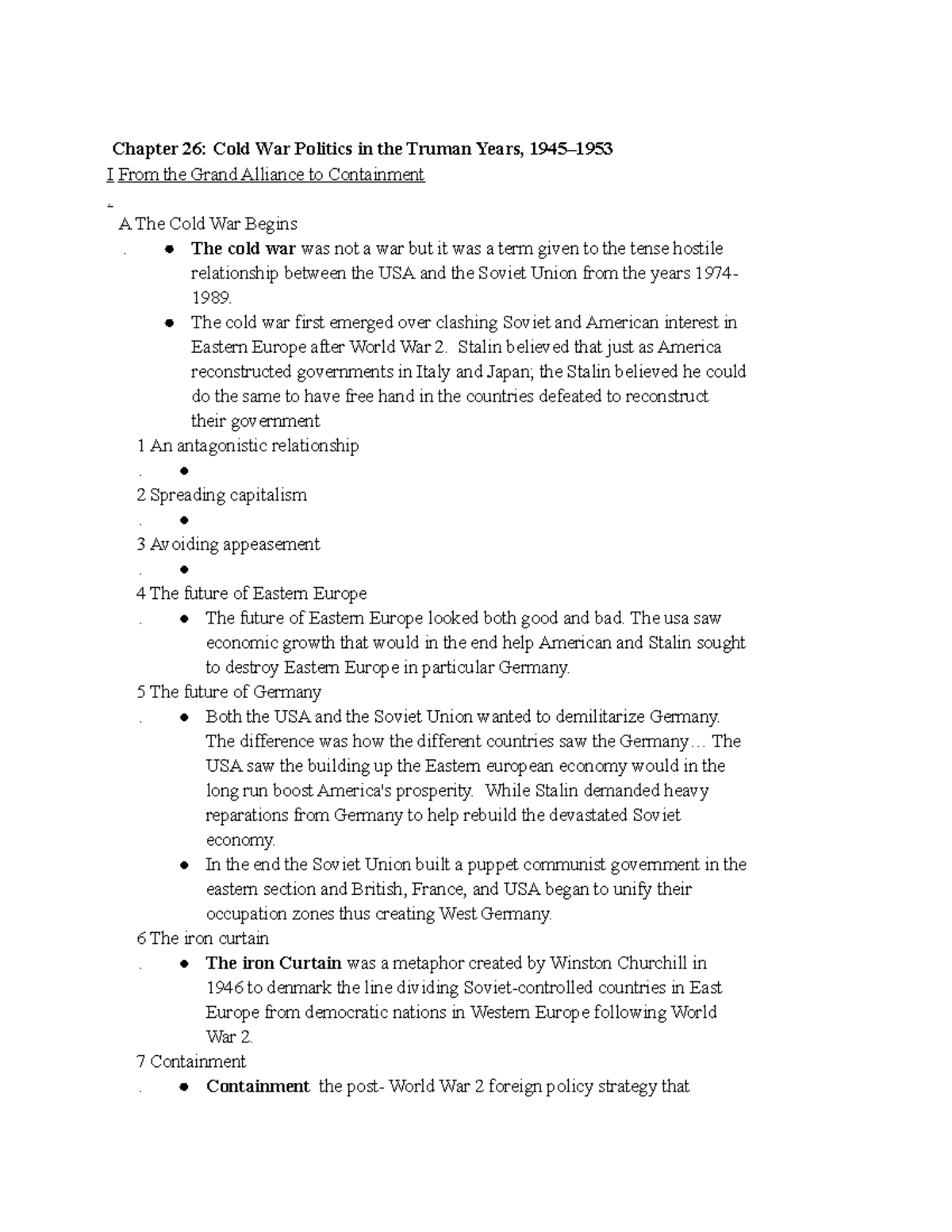 Cold War Politics in the Truman Years, 1945–1953 - Chapter 26: Cold War ...