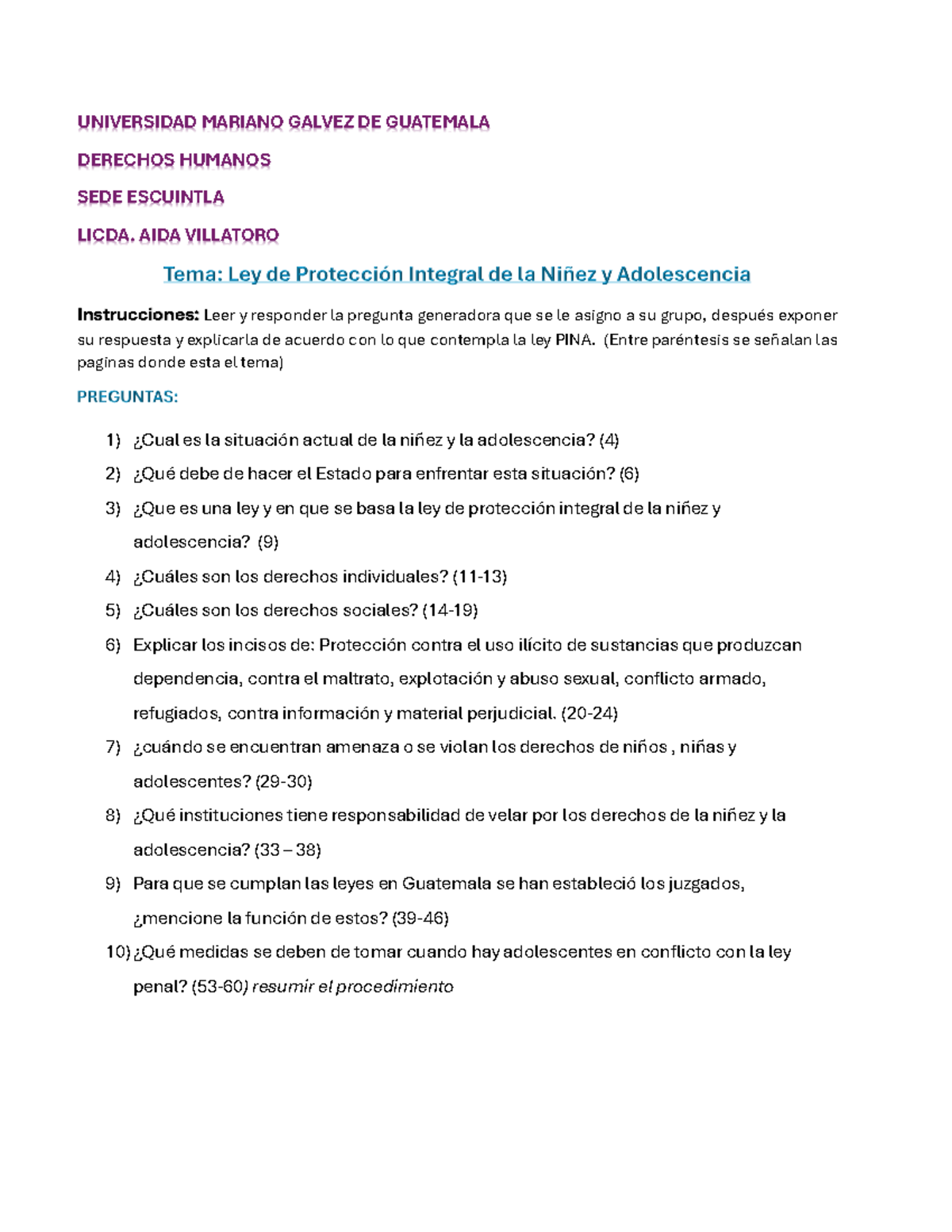 Preguntas de Clase sobre Derechos Humanos DDHH 05-10-24 - Studocu