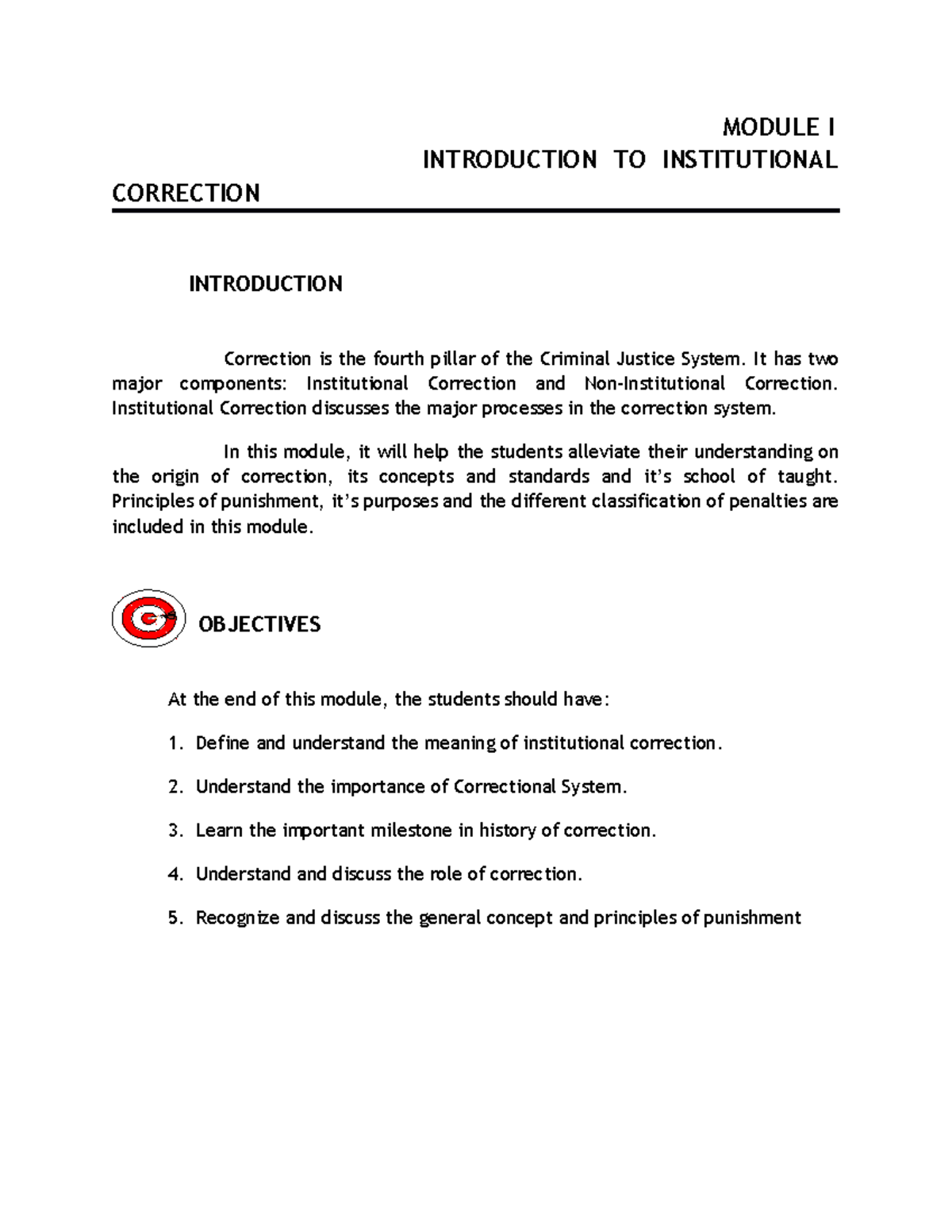 Concept, Objectives and Approaches CCOR - MODULE I INTRODUCTION TO ...