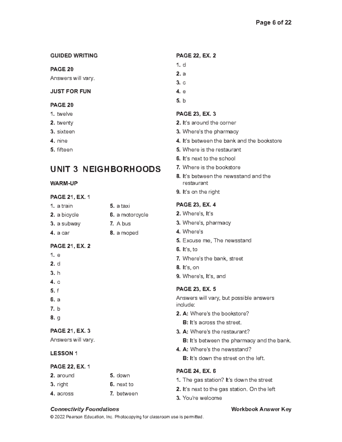 Connectivity Foundations Workbook Answer Key (Units 3-6) - Studocu