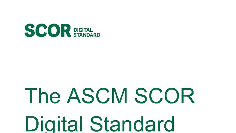 SCOR Digital Standard Information Model Overview (ASCM 2025) - Studocu