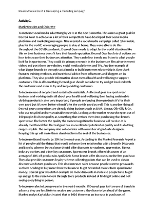 Assigment final sainsbury - Nicole Misiewicz 12T Recruitment and ...