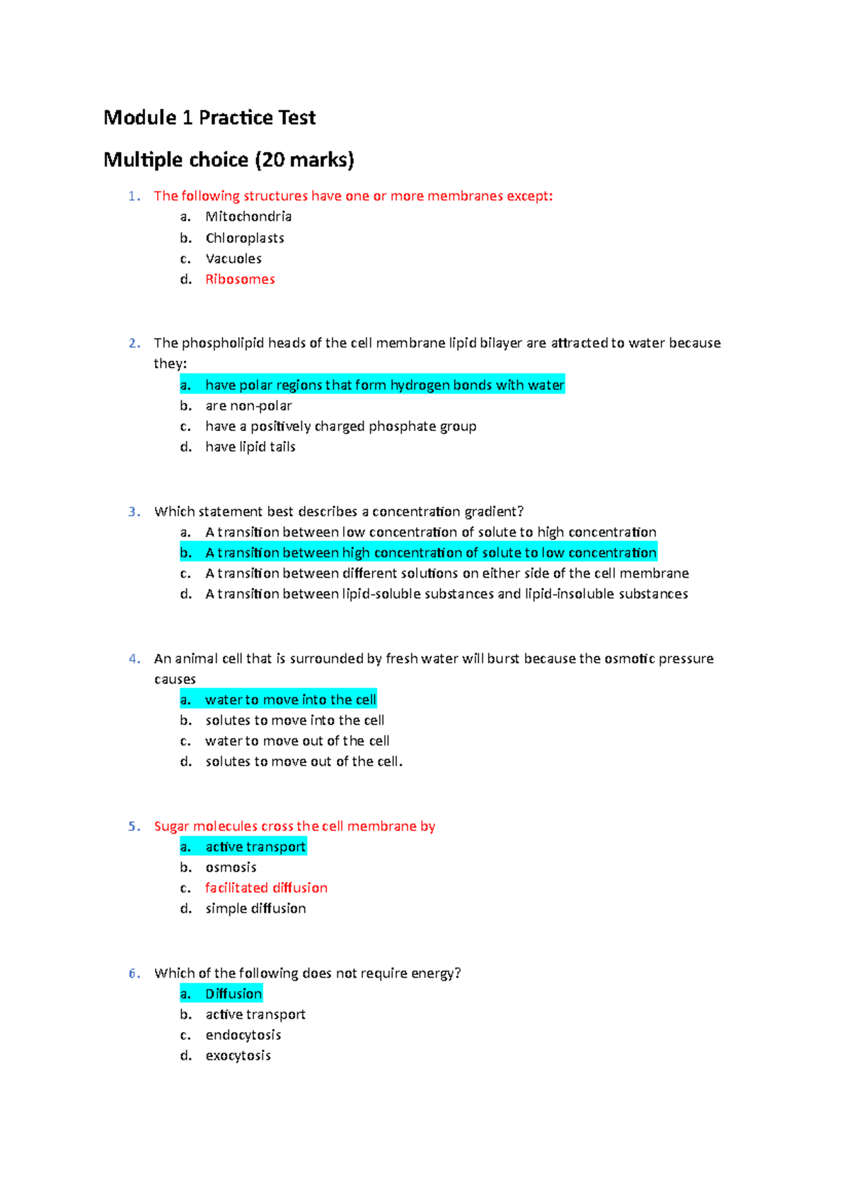 Module 1 Practice Test - ced - Module 1 Practice Test Multiple choice ...