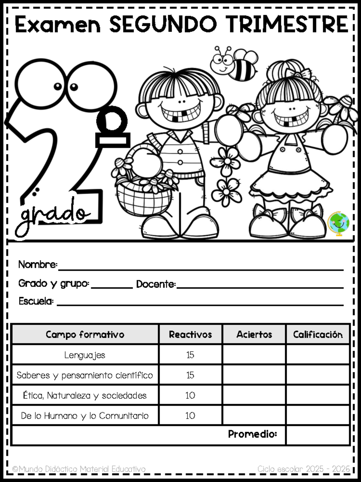 Examen Segundo Trimestre Grado 2 - MD 2 - Studocu