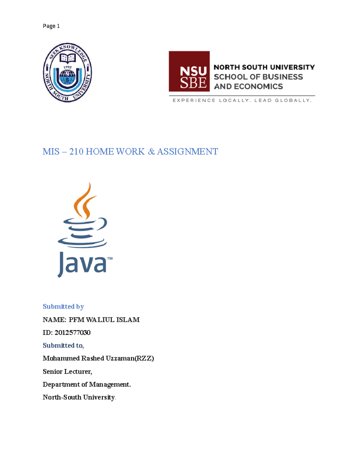 MIS 210 Java Homework: Multiple Programming Assignments and Solutions - Studocu