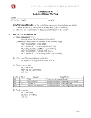 LAB Activity 1 NCP 2207 - Laboratory Note - Computer Engineering ...