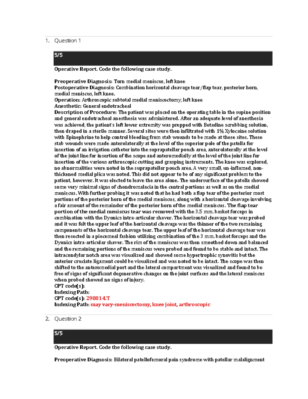 Mod3wkst - Case Study Coding for Medical Procedures - Studocu