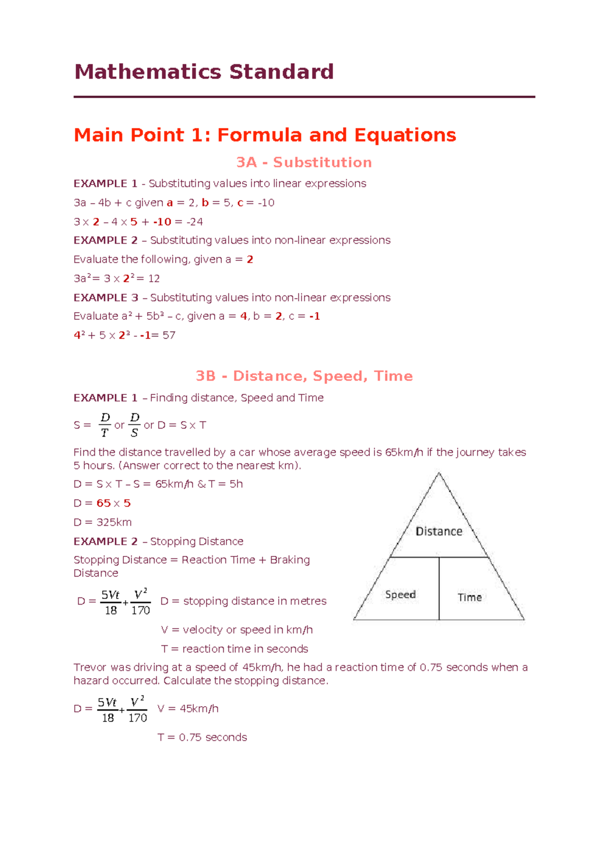 MAT STD - HSC Notes: Key Concepts in Mathematics and Applications - Studocu