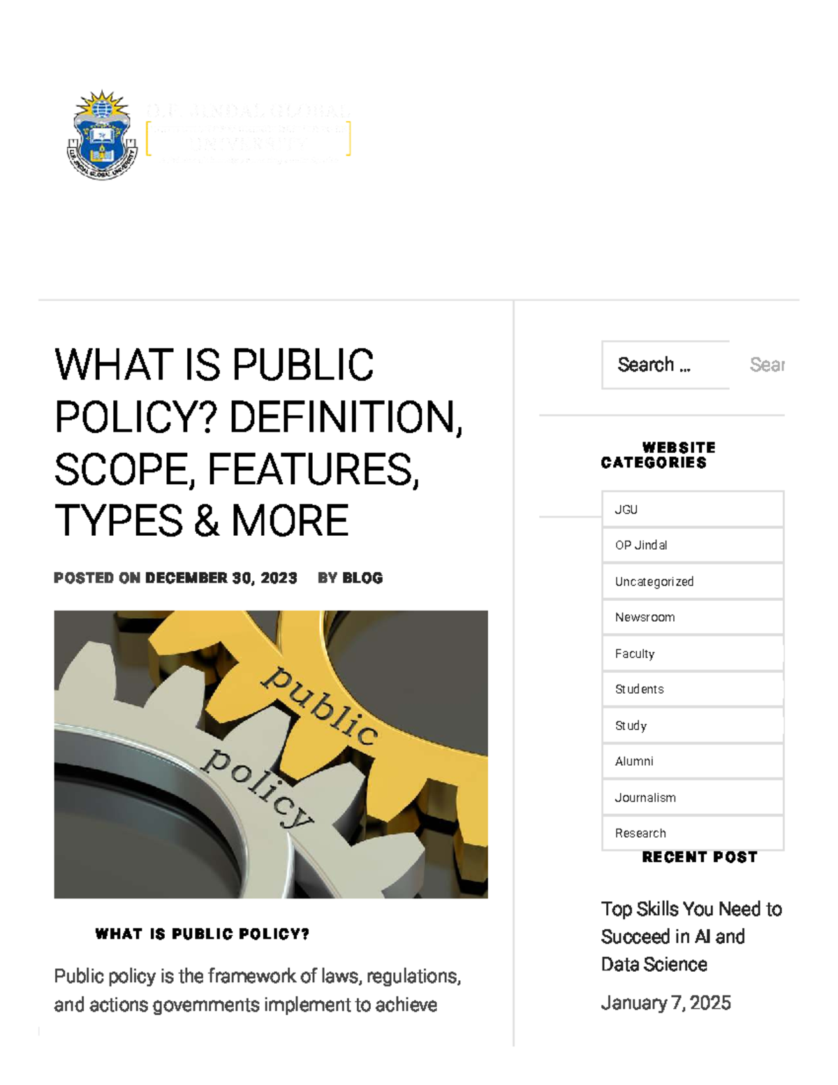 Public Policy 101: Definition, Scope, Features & Types Explained - Studocu