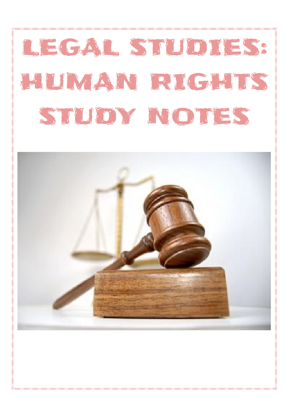Human Rights (Legal Studies) Study Notes by Jennifer Azzi - Studocu