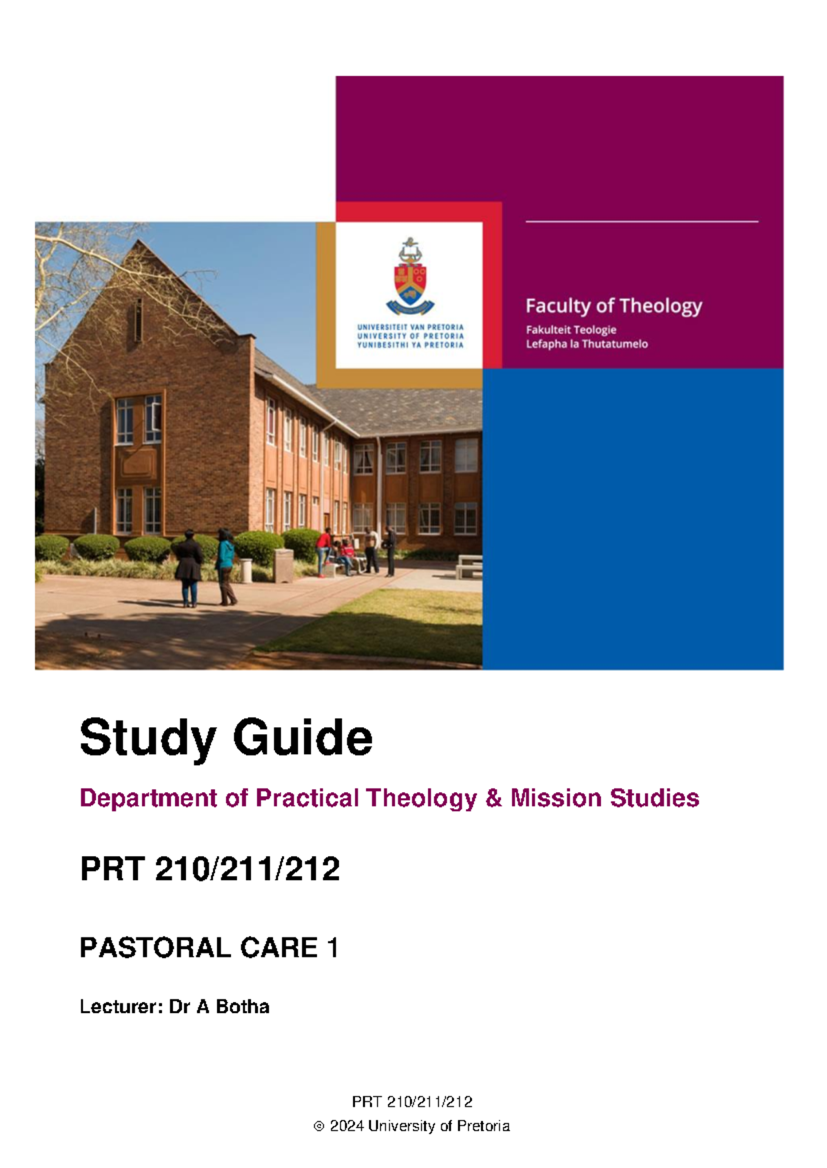 PRT 210/211/212 Study Guide: Pastoral Care Insights for 2024 - Studocu