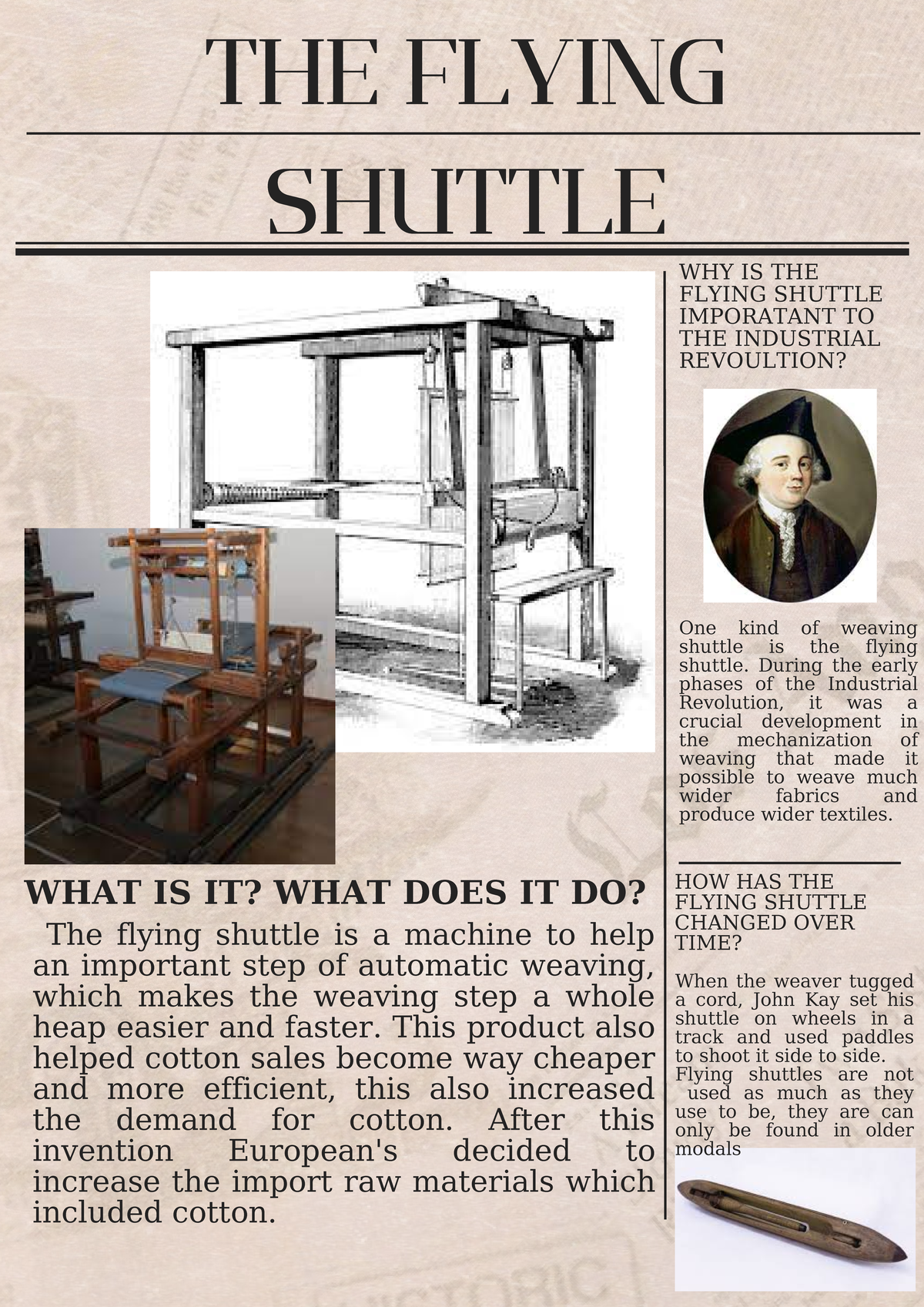 John Kay Flying Shuttle Industrial Revolution