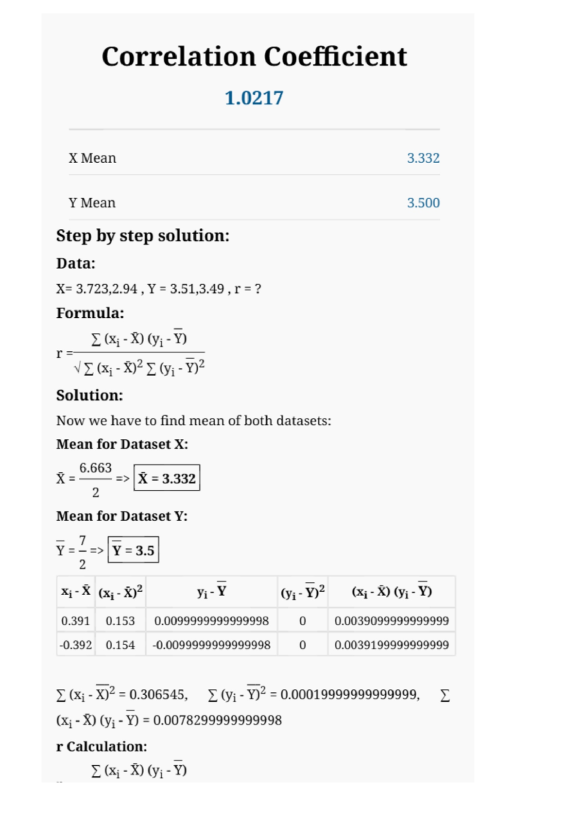 Correlation Coefficient Calculation: Step-by-Step Guide - Studocu