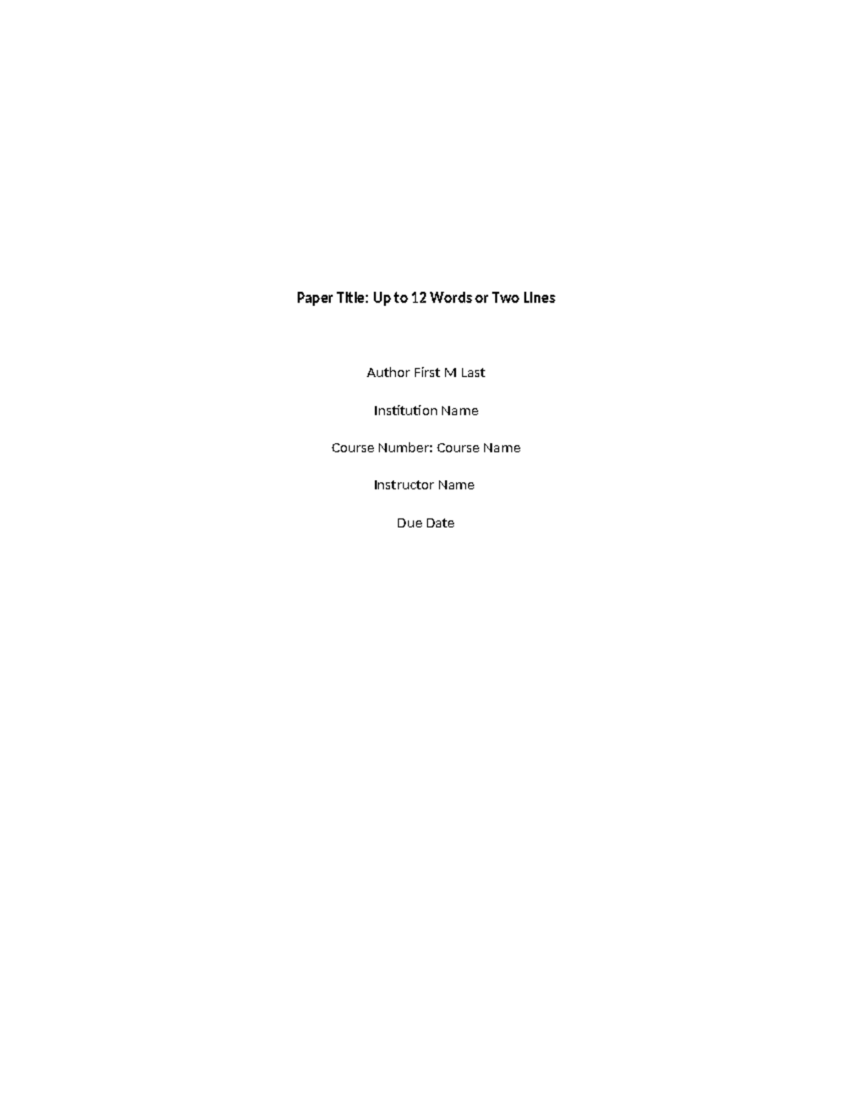 Course Code: Formatting Guidelines for Academic Papers 101 - Studocu