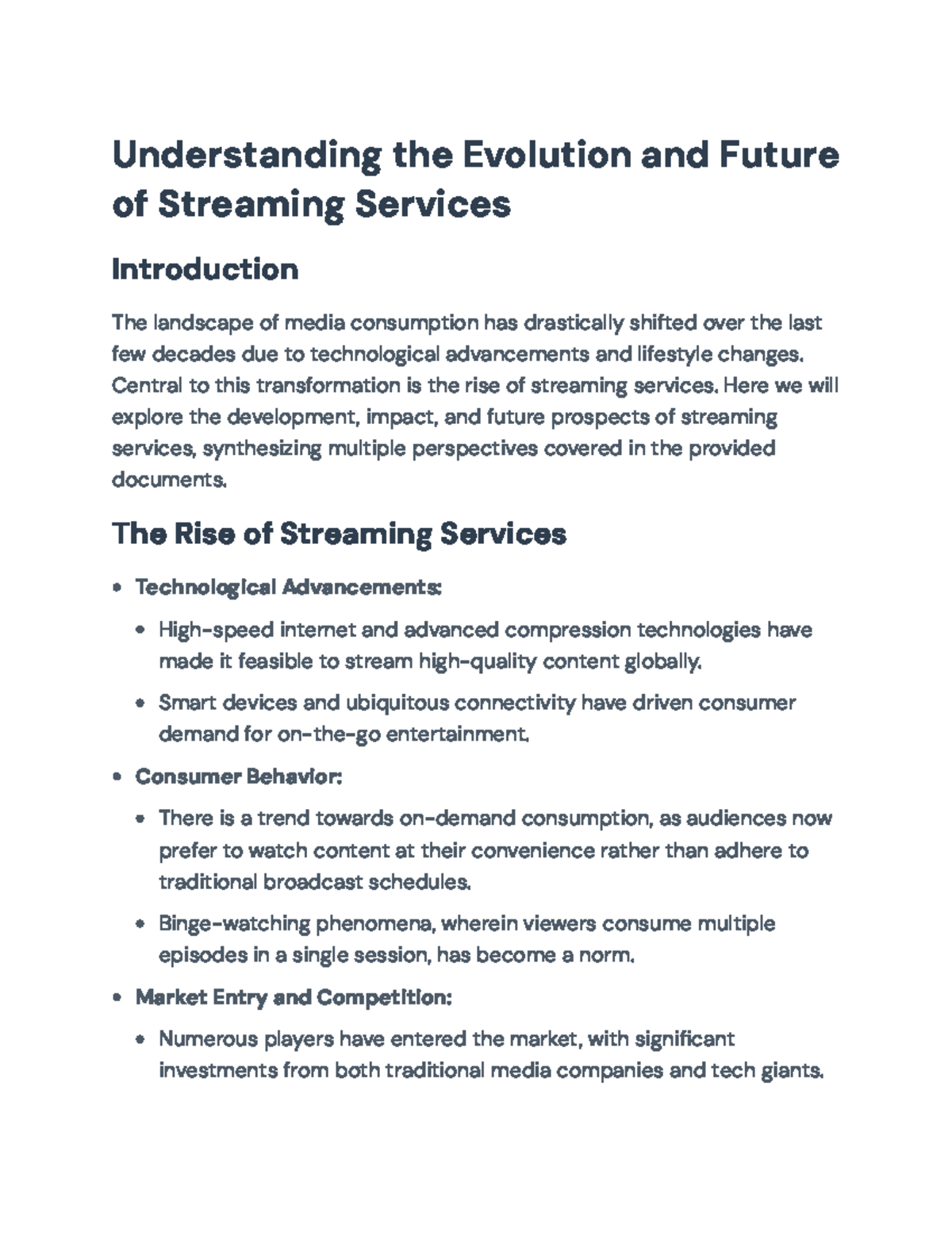Understanding the Evolution and Future of Streaming Services Analysis ...