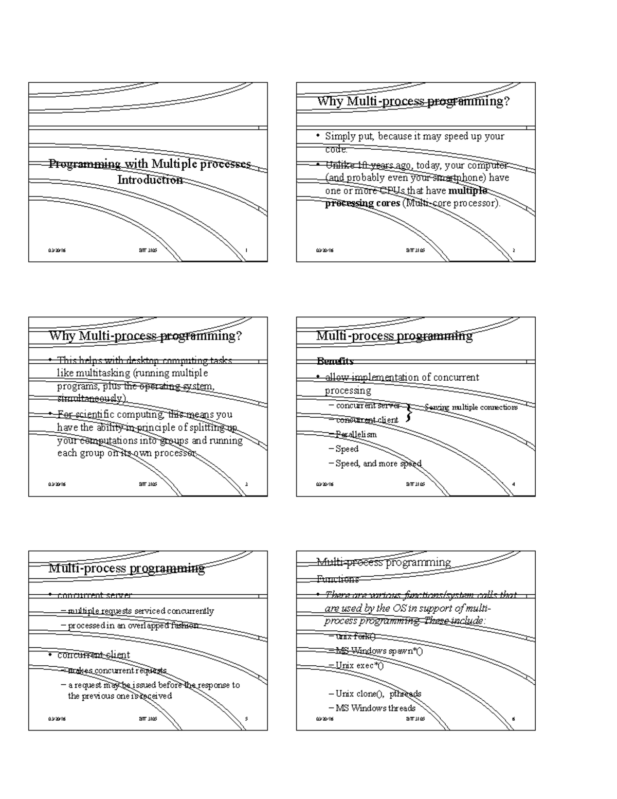 Lecture 4c - Understanding Multiple Process Programming In Bit 3105 