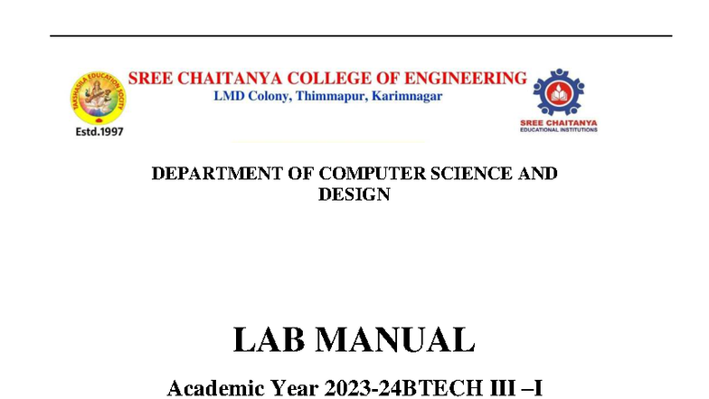 Computer Networks Lab Manual - SCCE - Studocu