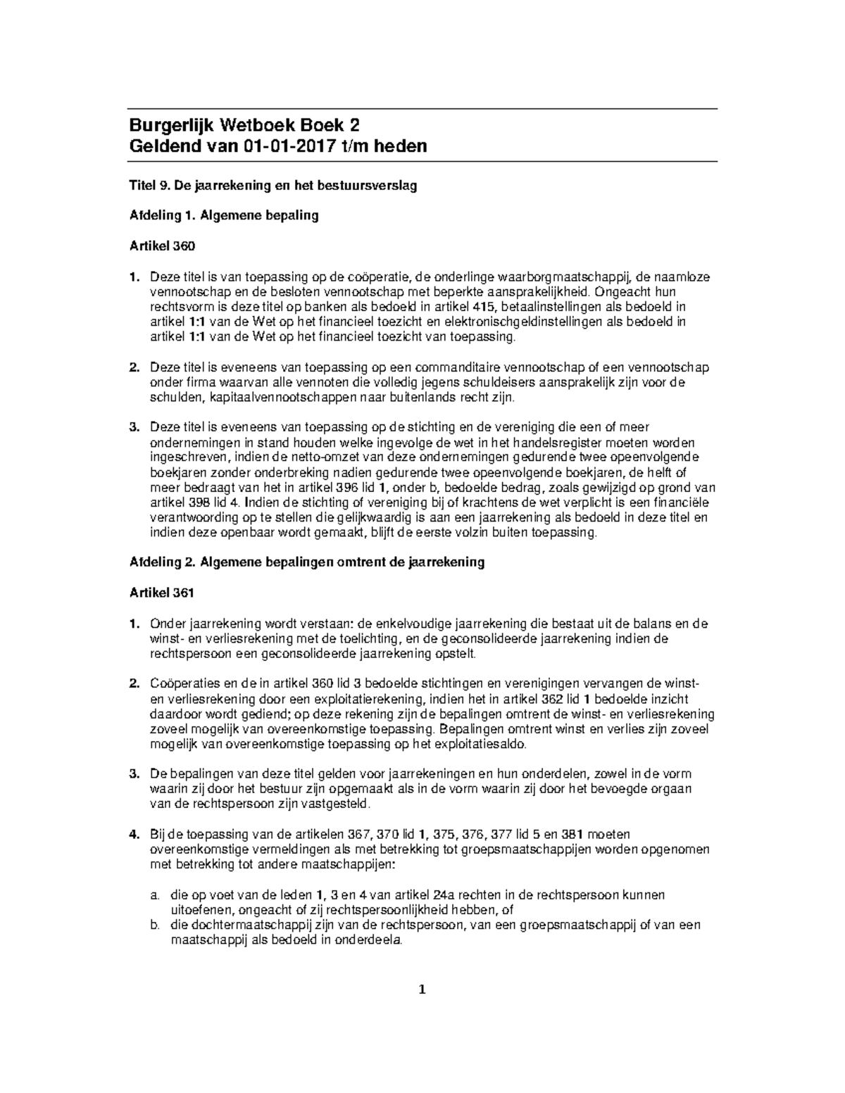 Titel 9 boek 2 BW - 2017 - Burgerlijk Wetboek Boek 2 Geldend van heden ...