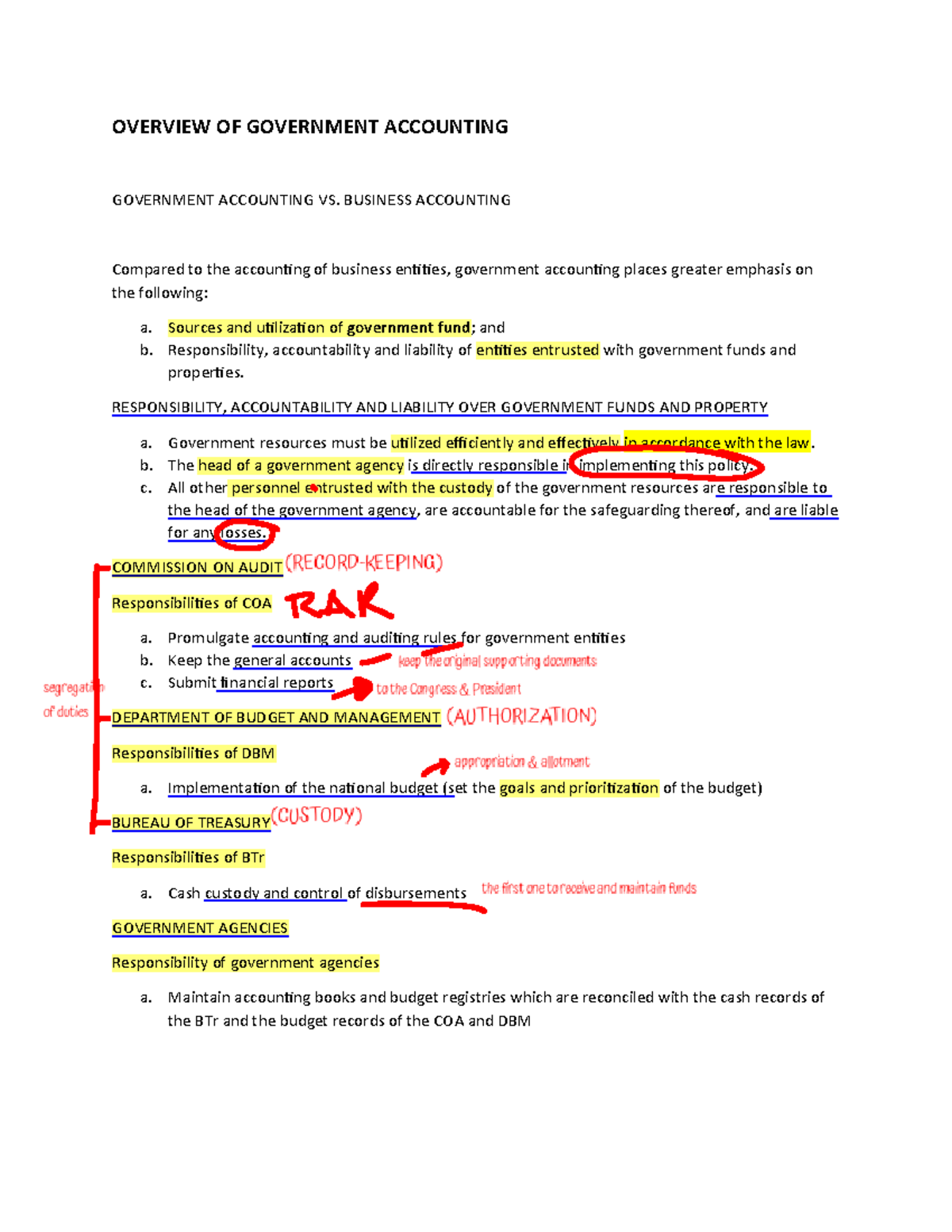 Government Accounting Overview: Key Principles and Responsibilities ...
