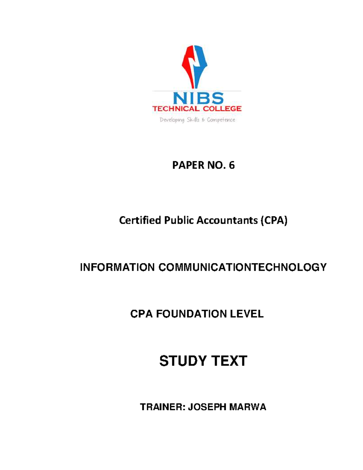 CPA Foundation Level Study Text: Computer Networks Overview - Studocu