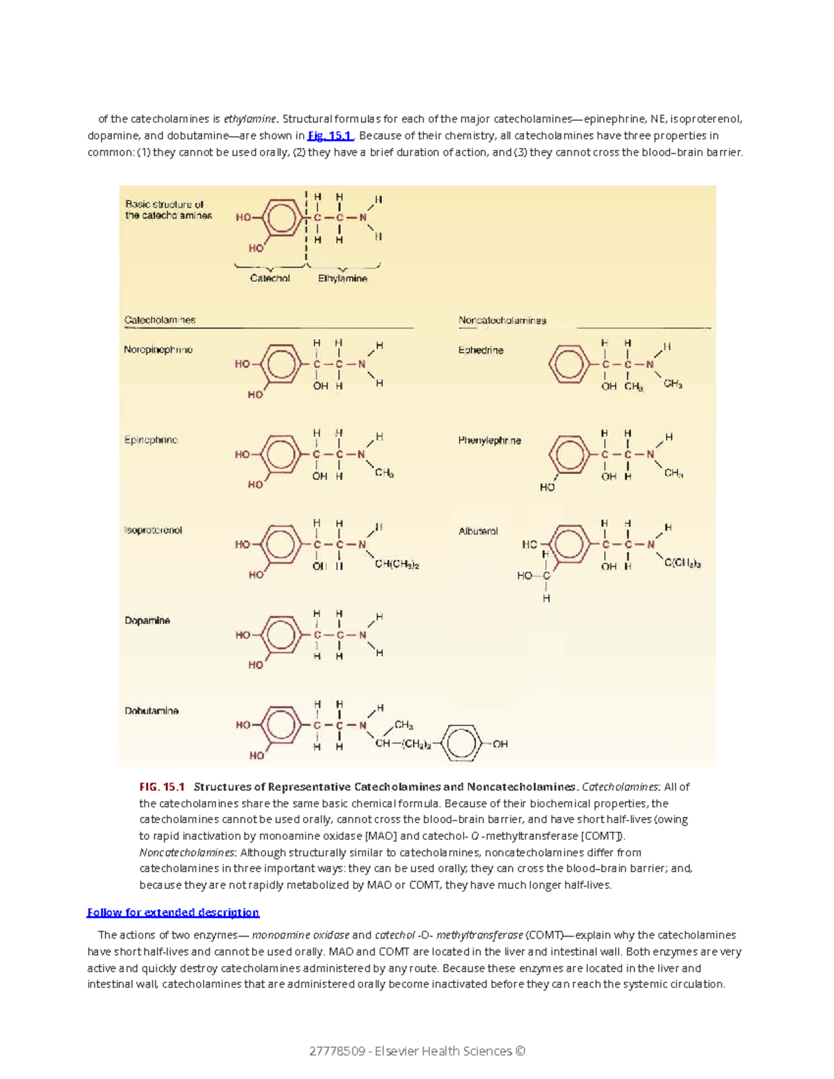 Pharmacology of Catecholamines and Noncatecholamines: A Study Guide ...
