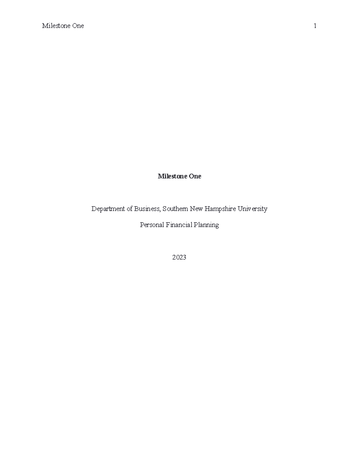FIN 250 - Personal Financial Planning Milestone One Worksheet - Studocu