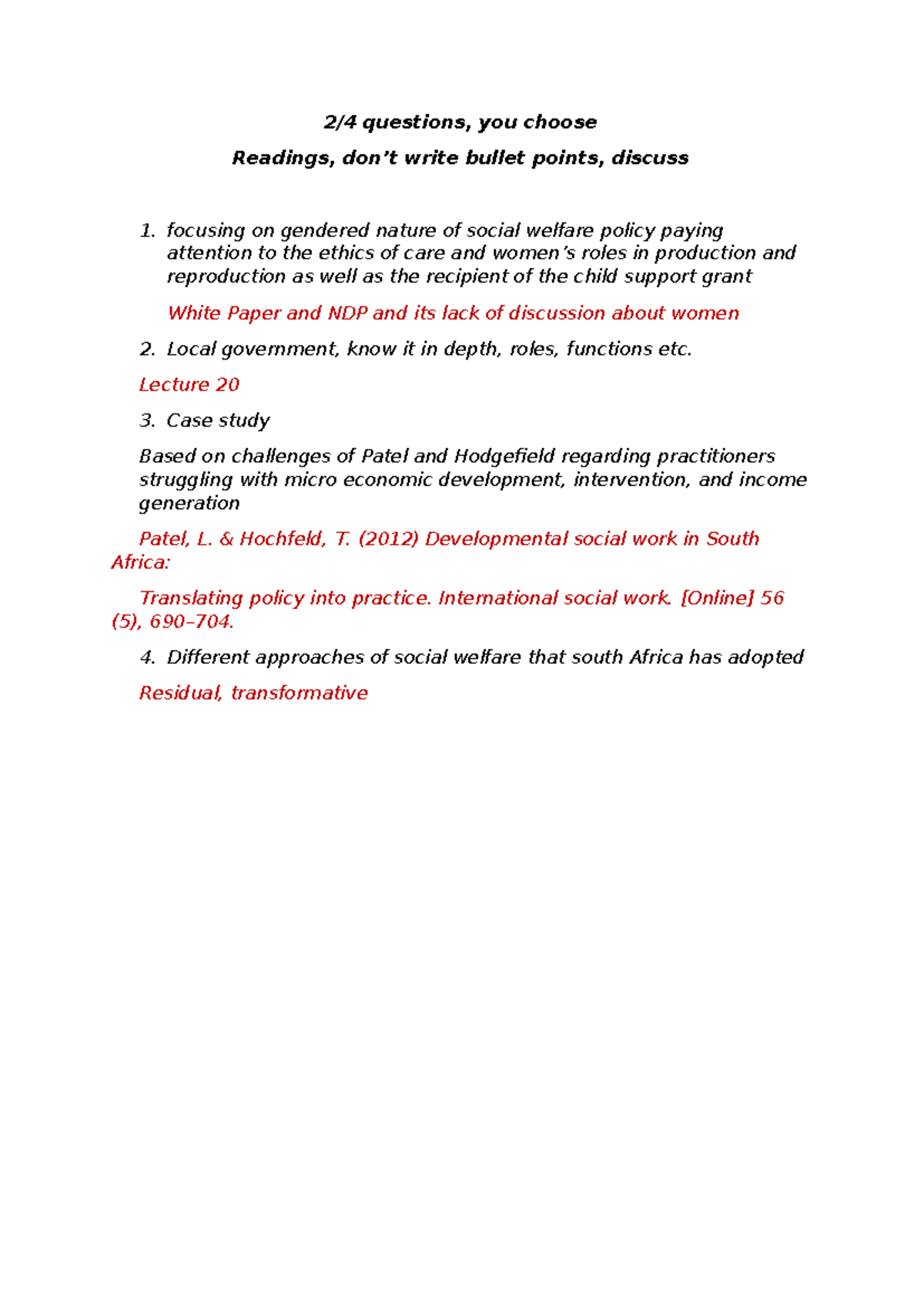 NDP Approach to Social Welfare in SA: Key Highlights & Analysis - Studocu
