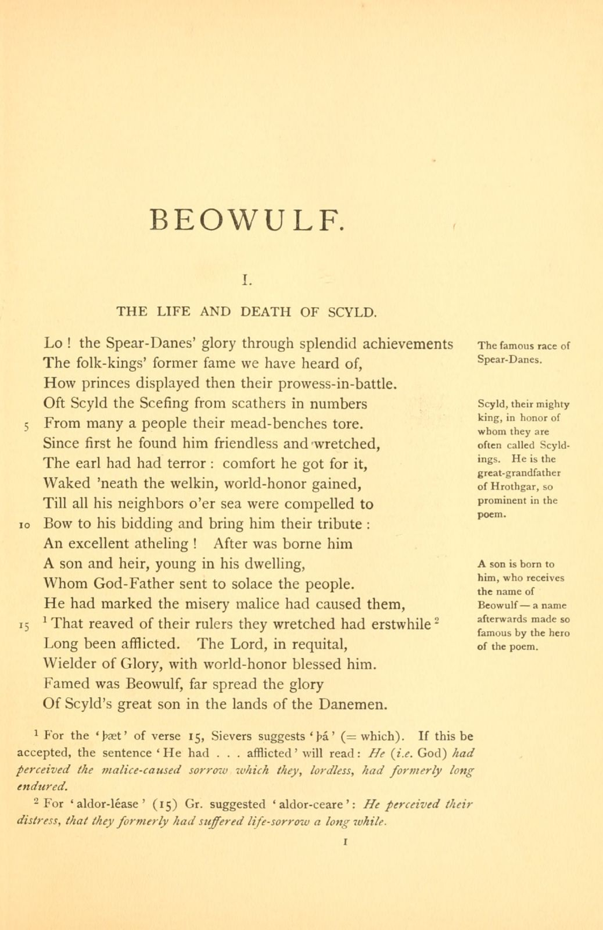 OW BE Ue I. THE LIFE AND DEATH OF SCYLD IN BEOWULF: A STUDY - Studocu