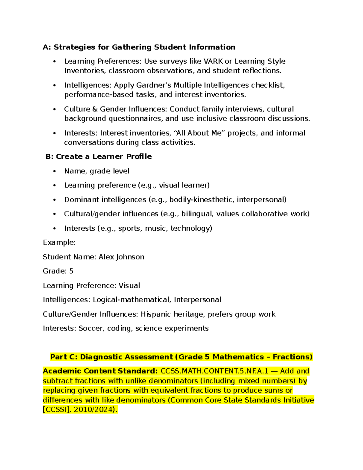 D187: Strategies for Gathering Student Info & Diagnostic Assessment ...