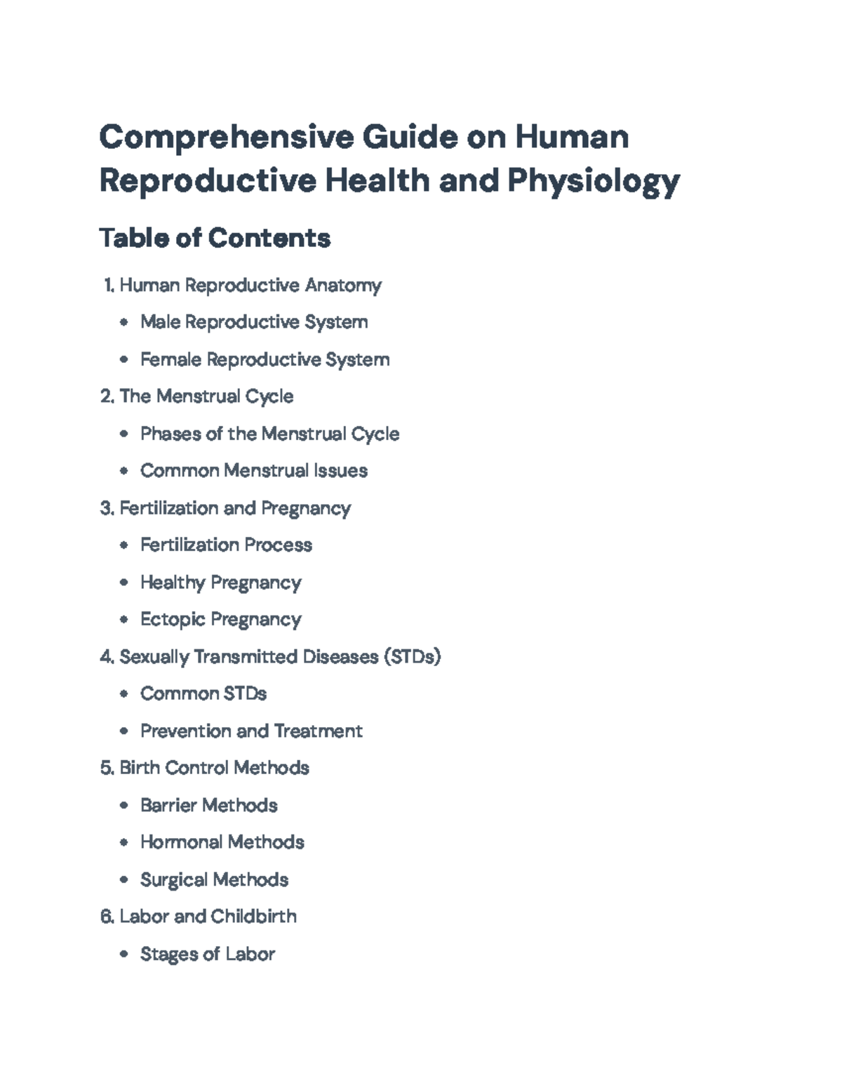 Comprehensive Guide to Human Reproductive Health: Anatomy & Physiology ...