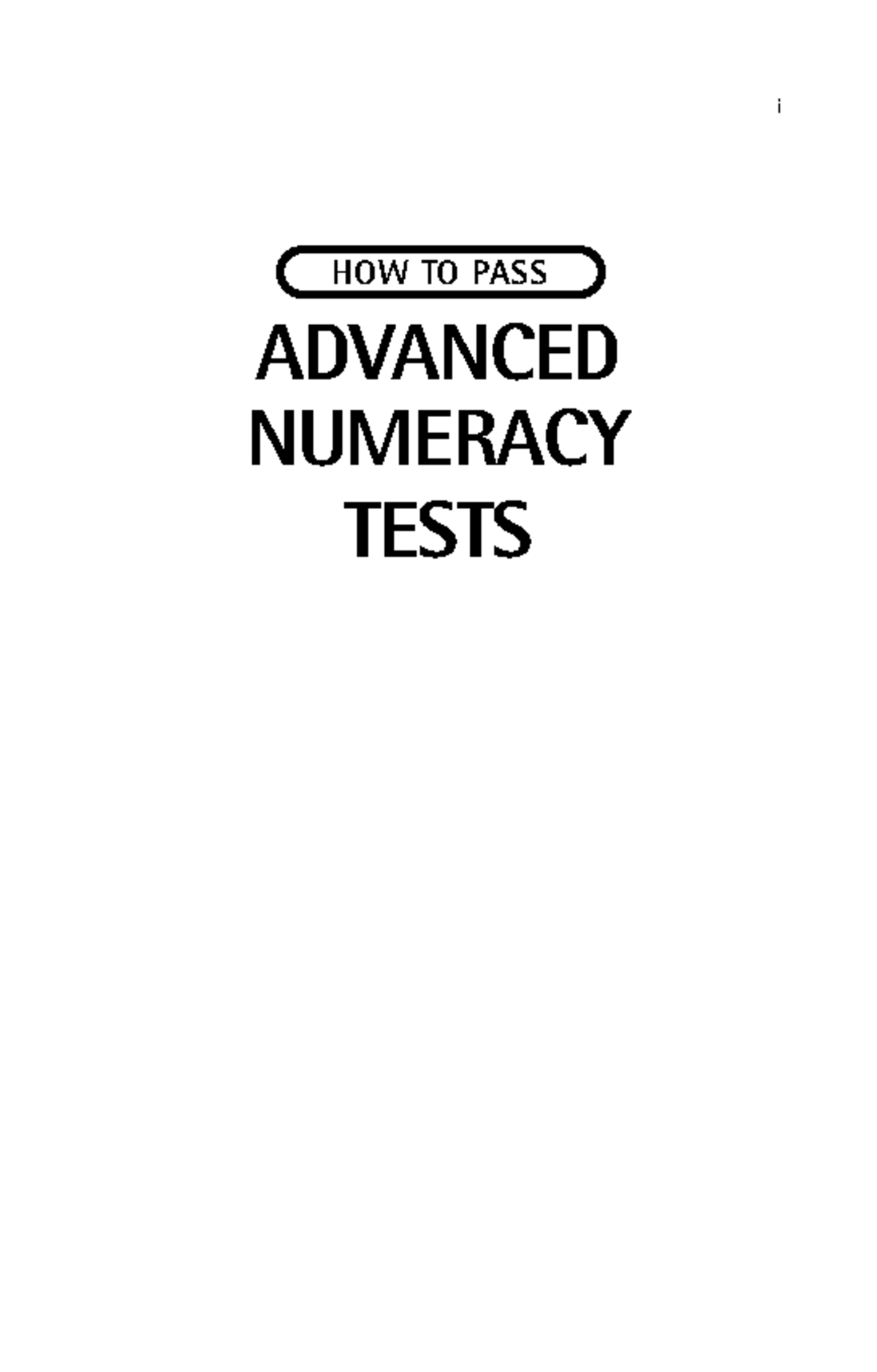How to Pass Advanced Numeracy Tests: Strategies and Practice Questions ...