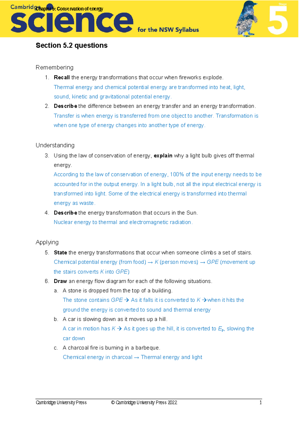 Section 5 2 questions - Science Worksheets - Chapter 5: Conservation of ...