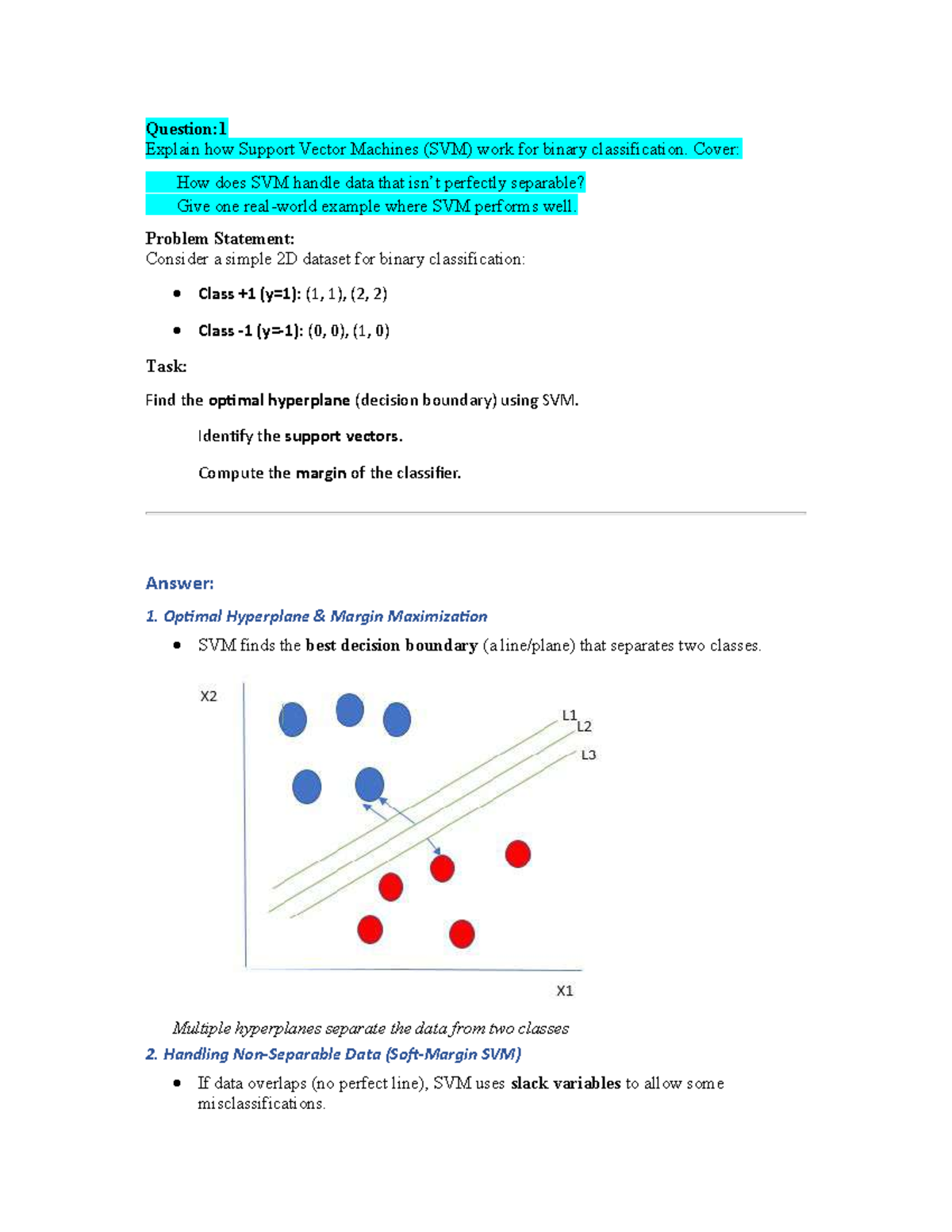 (INT255) Support Vector Machines: Unit 5 Notes on SVM Concepts - Studocu