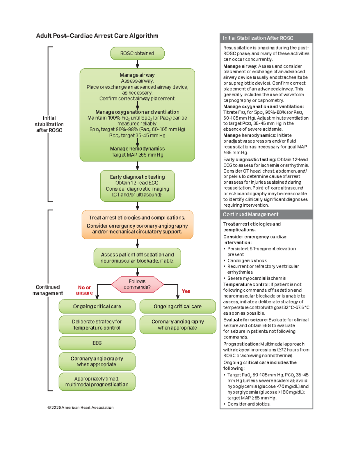 PCAC 250527: Adult Arrest Care Algorithm for Post-ROSC Stabilization ...