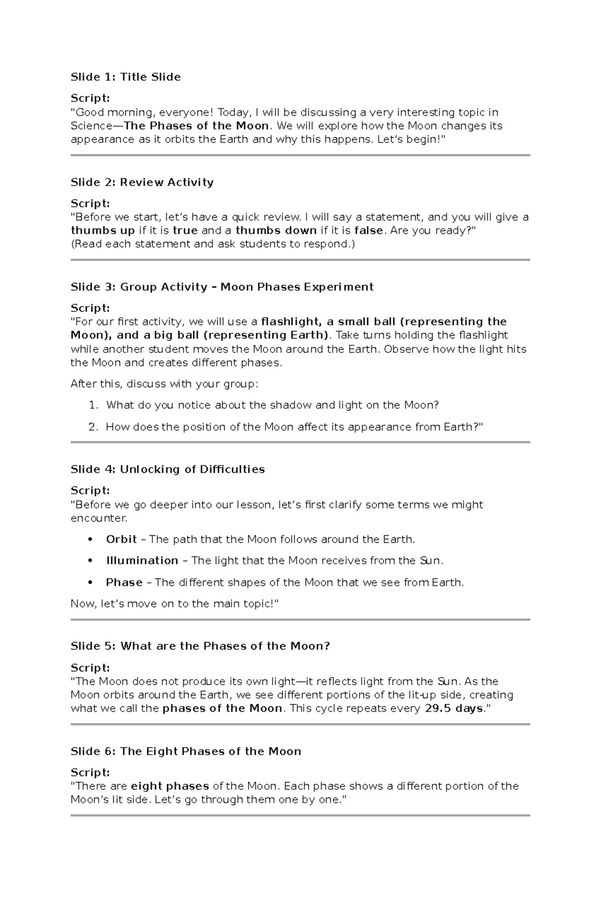 Phases script - Slide 1: Title Slide Script: "Good morning, everyone ...