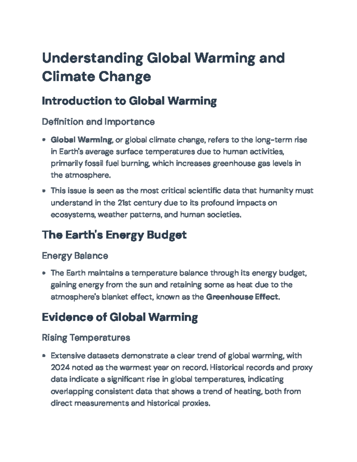 Understanding Global Warming and Climate Change: Causes & Impacts ...