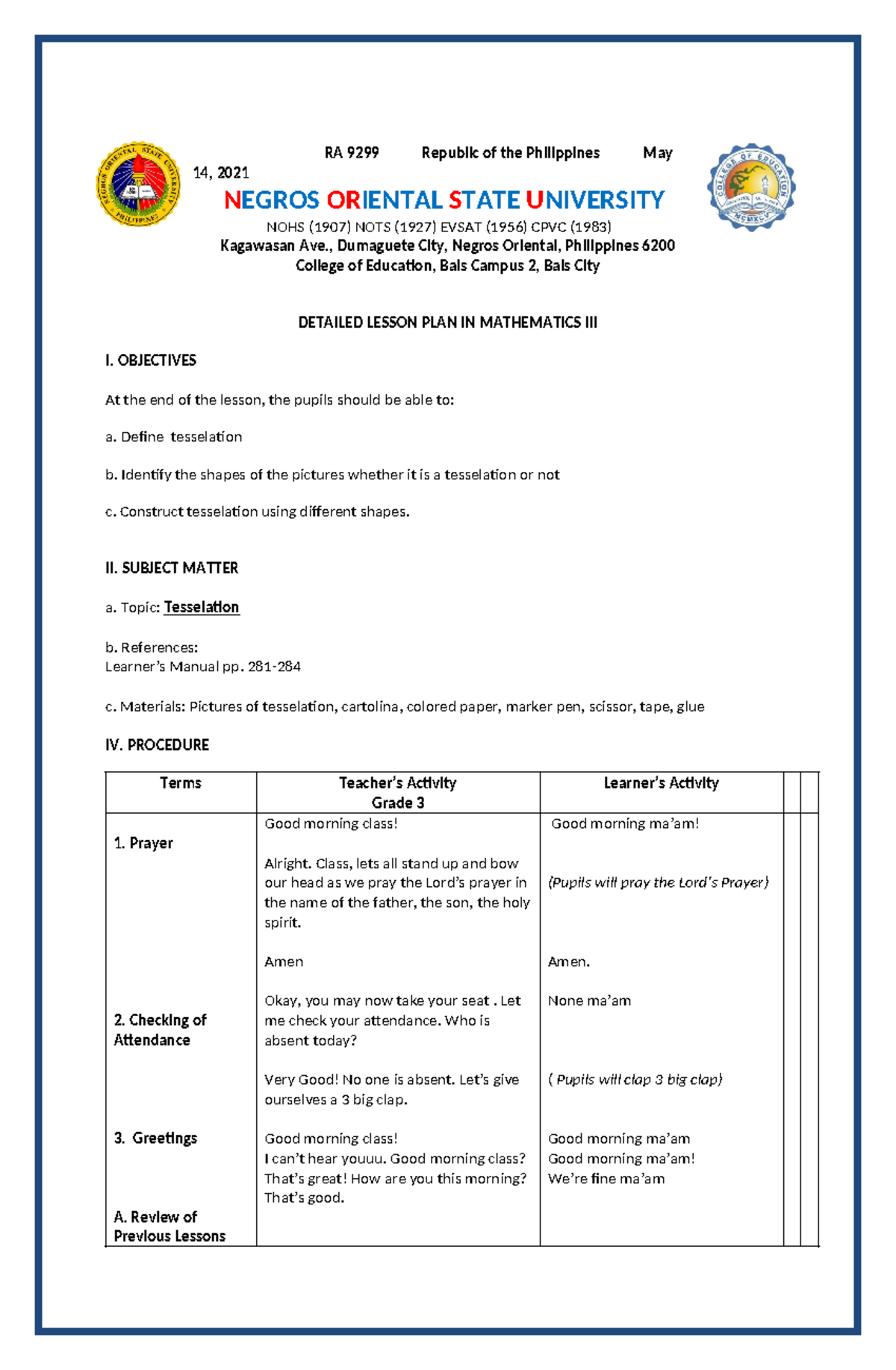 A- Detailed- Lesson Plan- in Mathematics - RA 9299 Republic of the ...