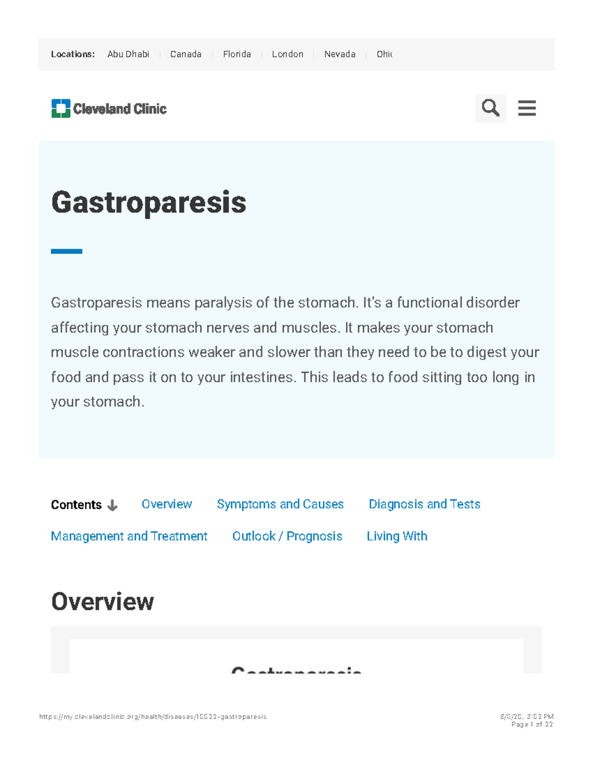 Gastroparesis Overview and Management: Understanding the Condition ...