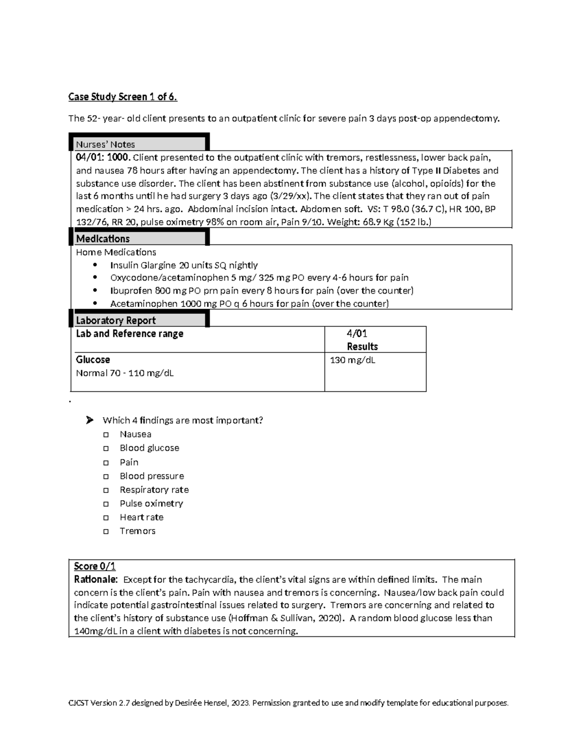 Case Study: Opioid Withdrawal in Post-Operative Client (NUR 401) - Studocu