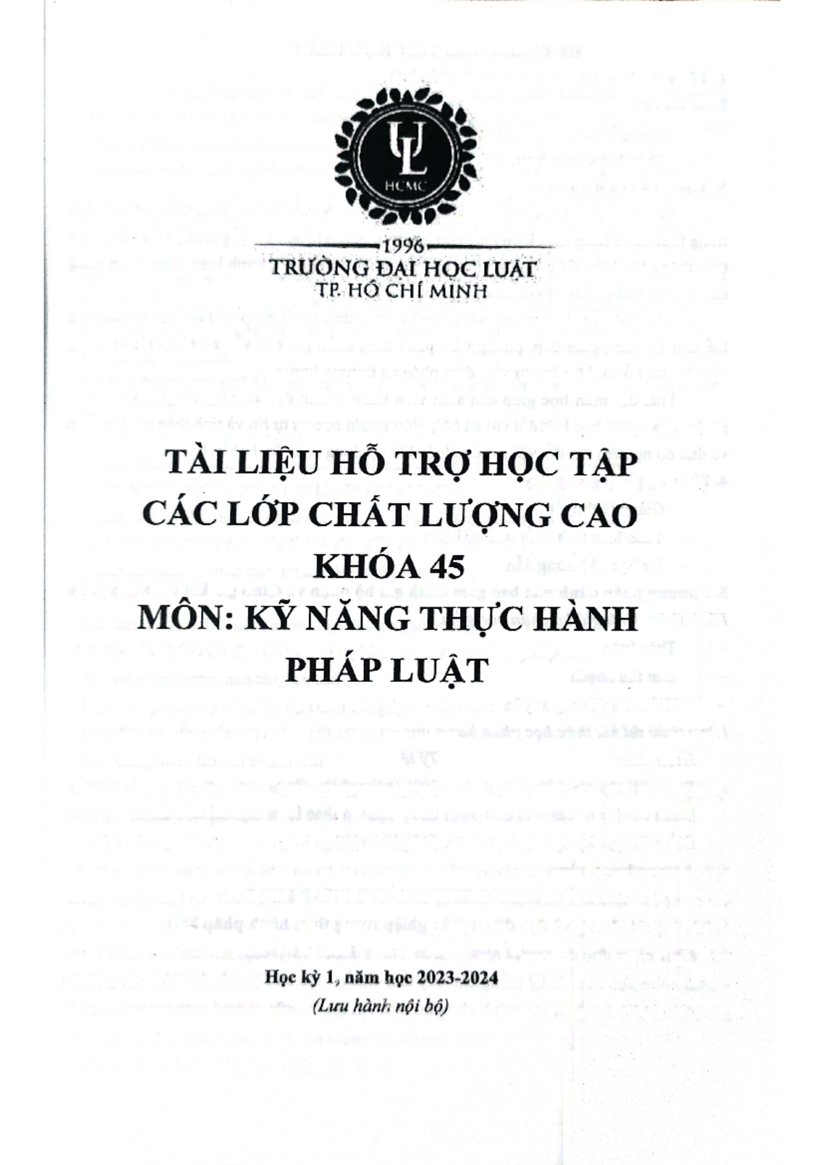Knthpl-1-1 - fvgbhnjmk, - T HCMC 1996 TRUONG DAI HOC LUAT TP. HO CHI ...