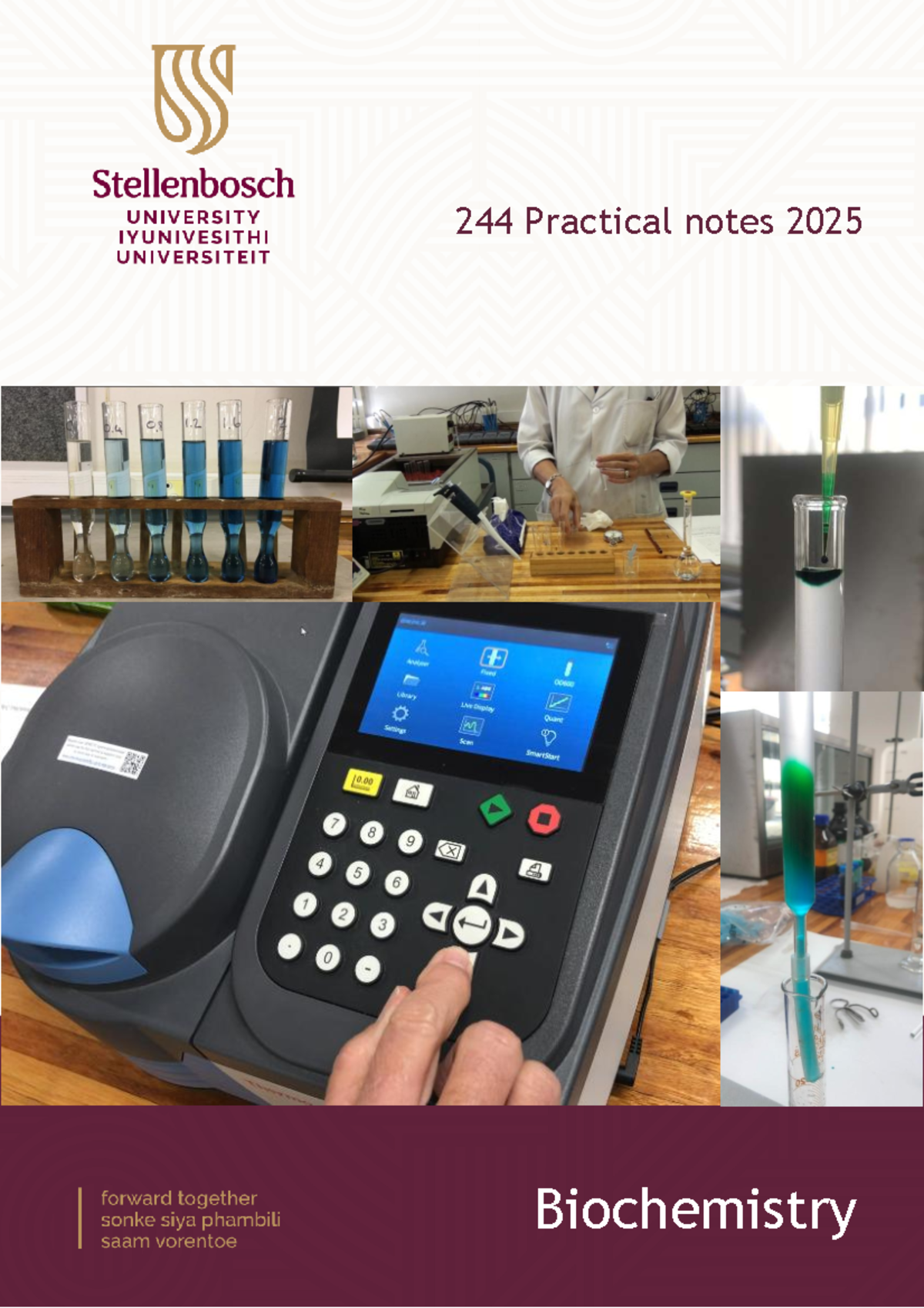 Biochemistry 244 Practical Notes: Experiments and Guidelines for 2025 ...