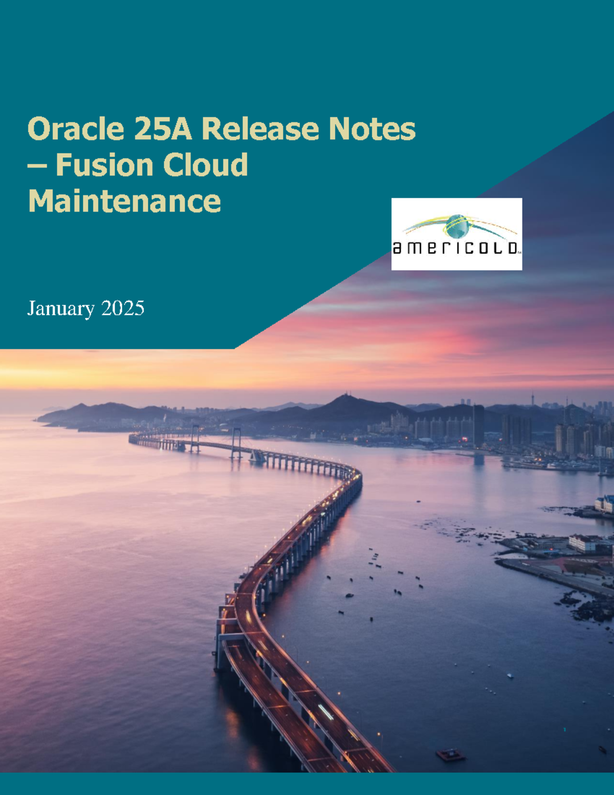 AMC Oracle 25A Release Notes - Fusion Cloud Maintenance January 2025 ...