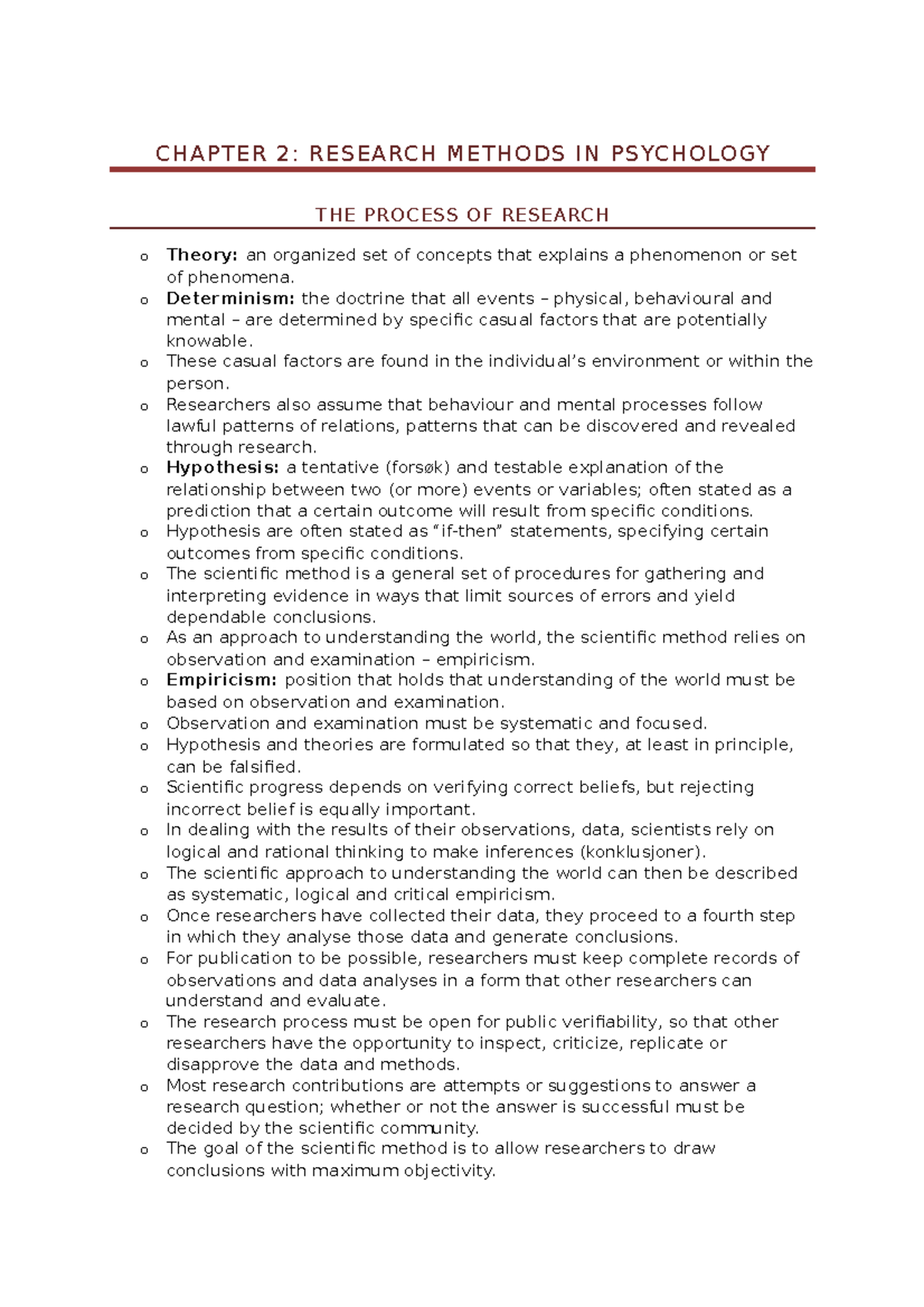 Chapter 2: Research Methods in Psychology - A Comprehensive Overview ...
