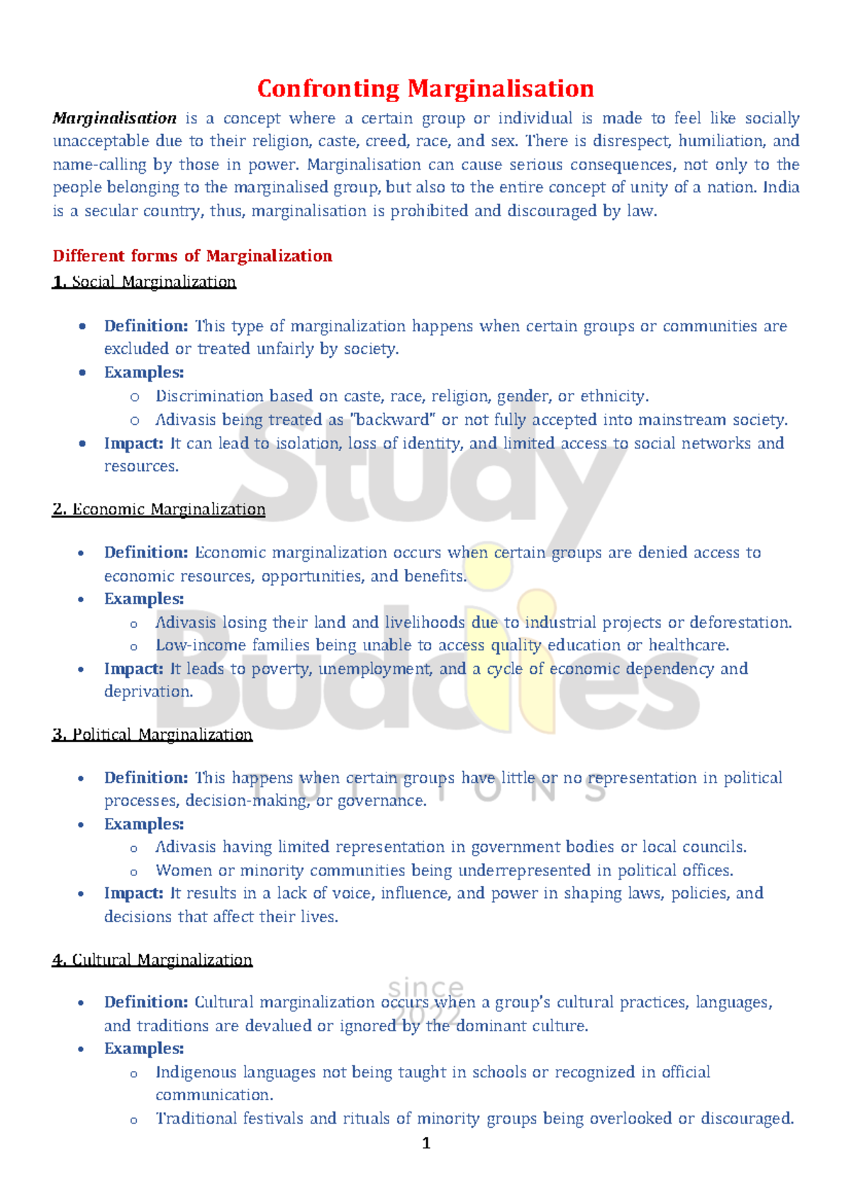 Confronting Marginalisation: Understanding Social Inequality in India ...