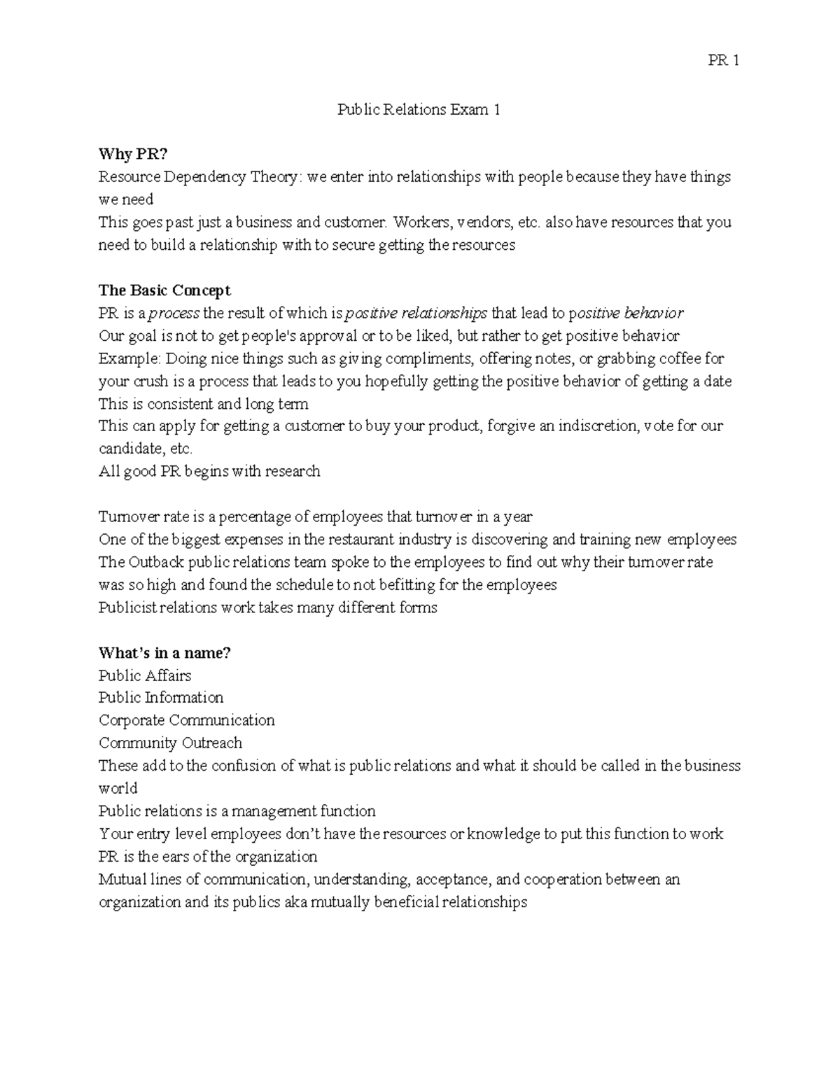 Public Relations Exam 1 Study Notes: Key Concepts & History - Studocu
