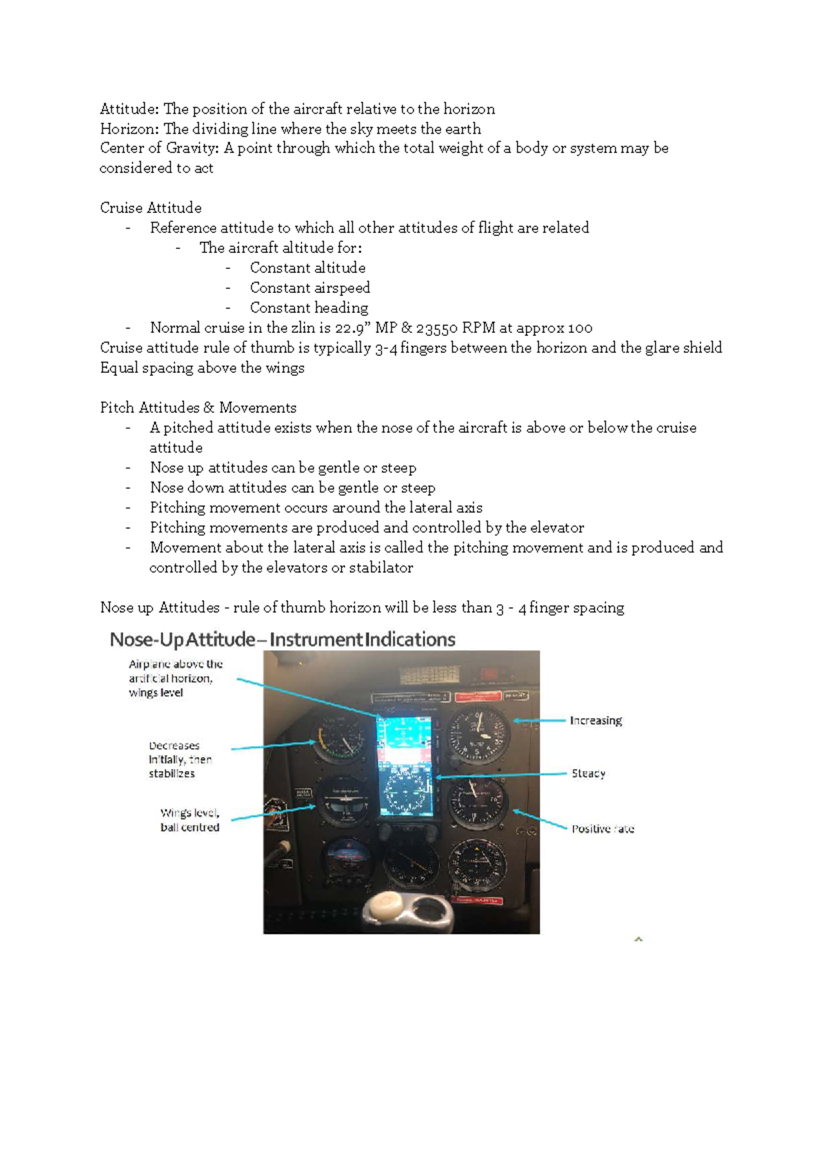 PGI Exercise #5: Understanding Aircraft Attitudes & Movements - Studocu