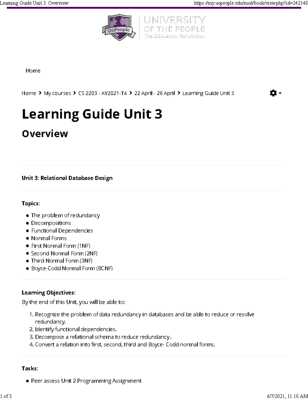 Learning Guide Unit 3 Overview - Home Learning Guide Unit 3 Overview ...