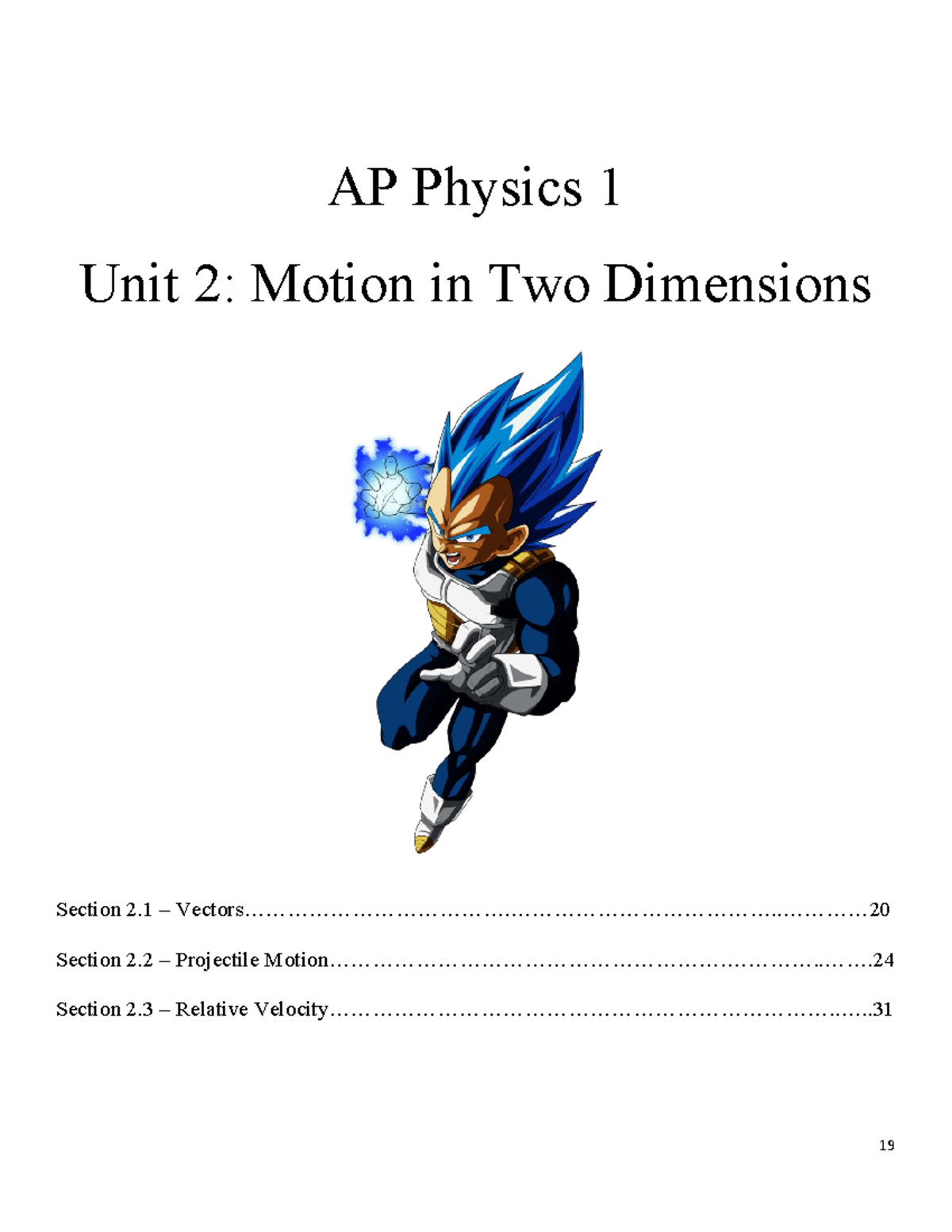AP Physics 1 Unit 2: 2D Motion & Vectors Overview Notes - Studocu