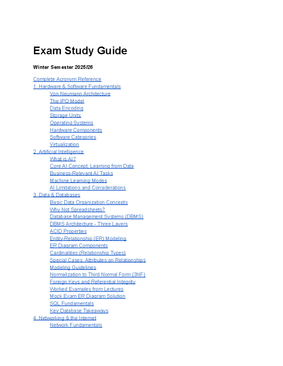 Exam Study Guide (WIP) - Comprehensive Acronym Reference for CS101 ...