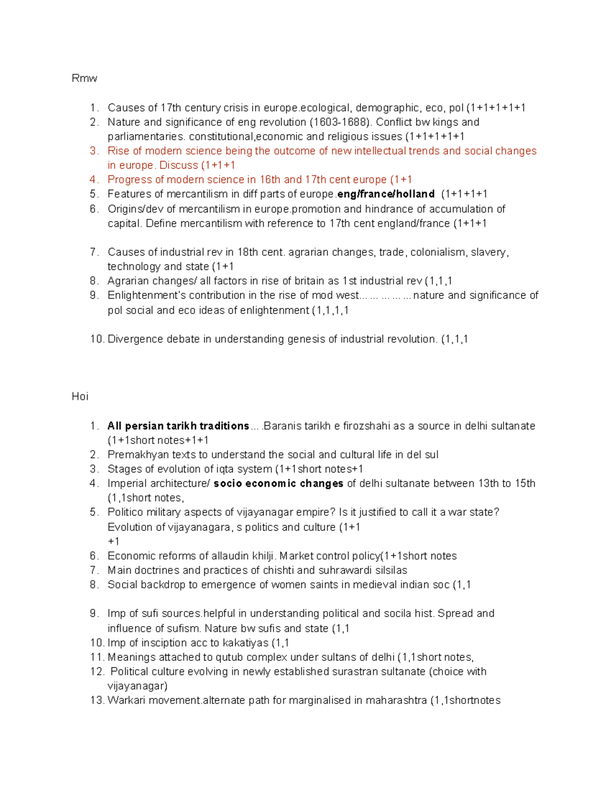 RMW 1: Analysis of 17th Century Crisis & Industrial Revolution Factors ...